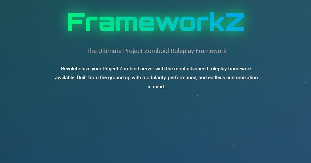 FrameworkZ | Project Zomboid Roleplay Framework